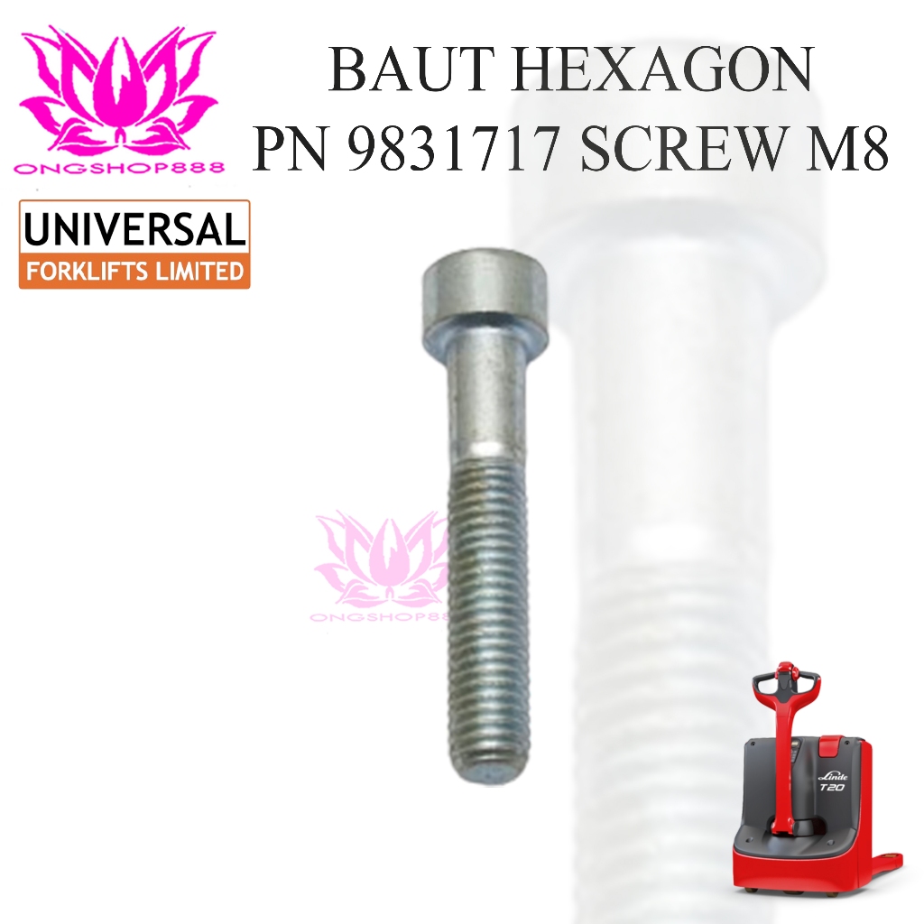 Jual Baut Hexagon 9831717 Forklift Head CAP Screw M8 Stacker Pallet ...