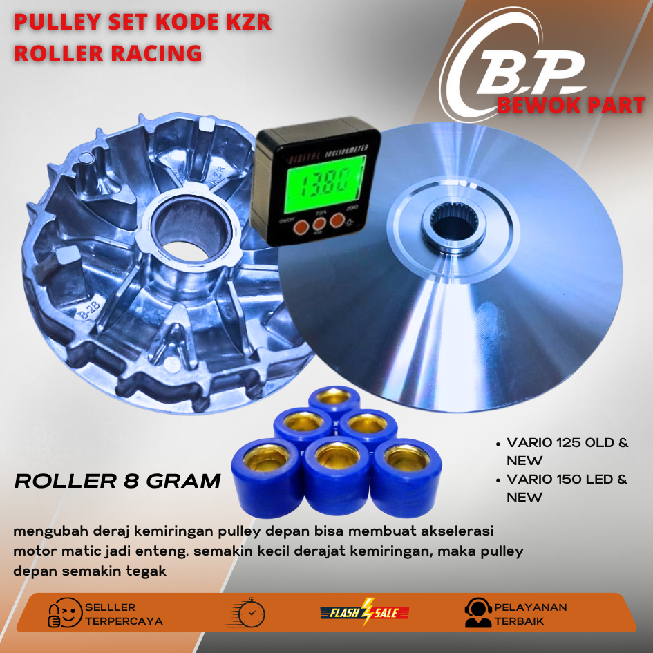 Jual PULLEY VARIO CUSTOM 1 SET KODE (KZR) VARIO125OLD/LED/VARIO125NEW ...