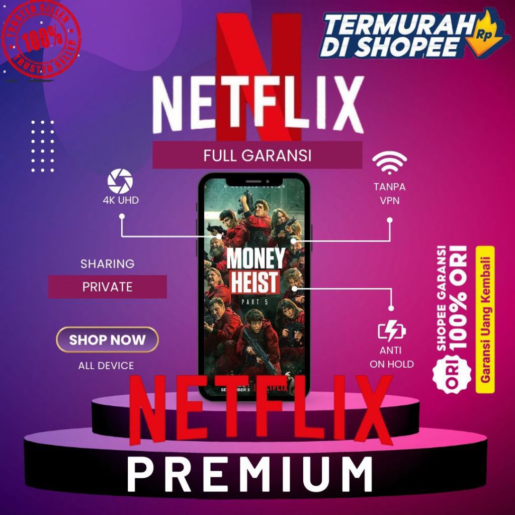Jual NETFLIXXX PREMIUM 4K ULTRAHD 1 BULAN & 1 TAHUN FULL GARANSII | Shopee Indonesia