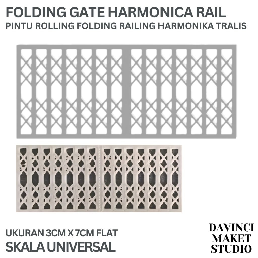 Jual Pintu Rail Harmonika Miniatur Gerbang Besi Toko Pla - Folding ...