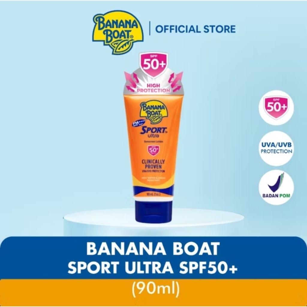 Jual BANANA BOAT Sport Ultra Sunscreen SPF 50+ @90ml | Shopee Indonesia
