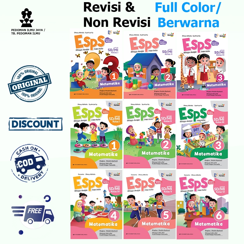 Jual ESPS Matematika Kelas 1 2 3 4 5 6 SD Merdeka Revisi Erlangga | Shopee Indonesia