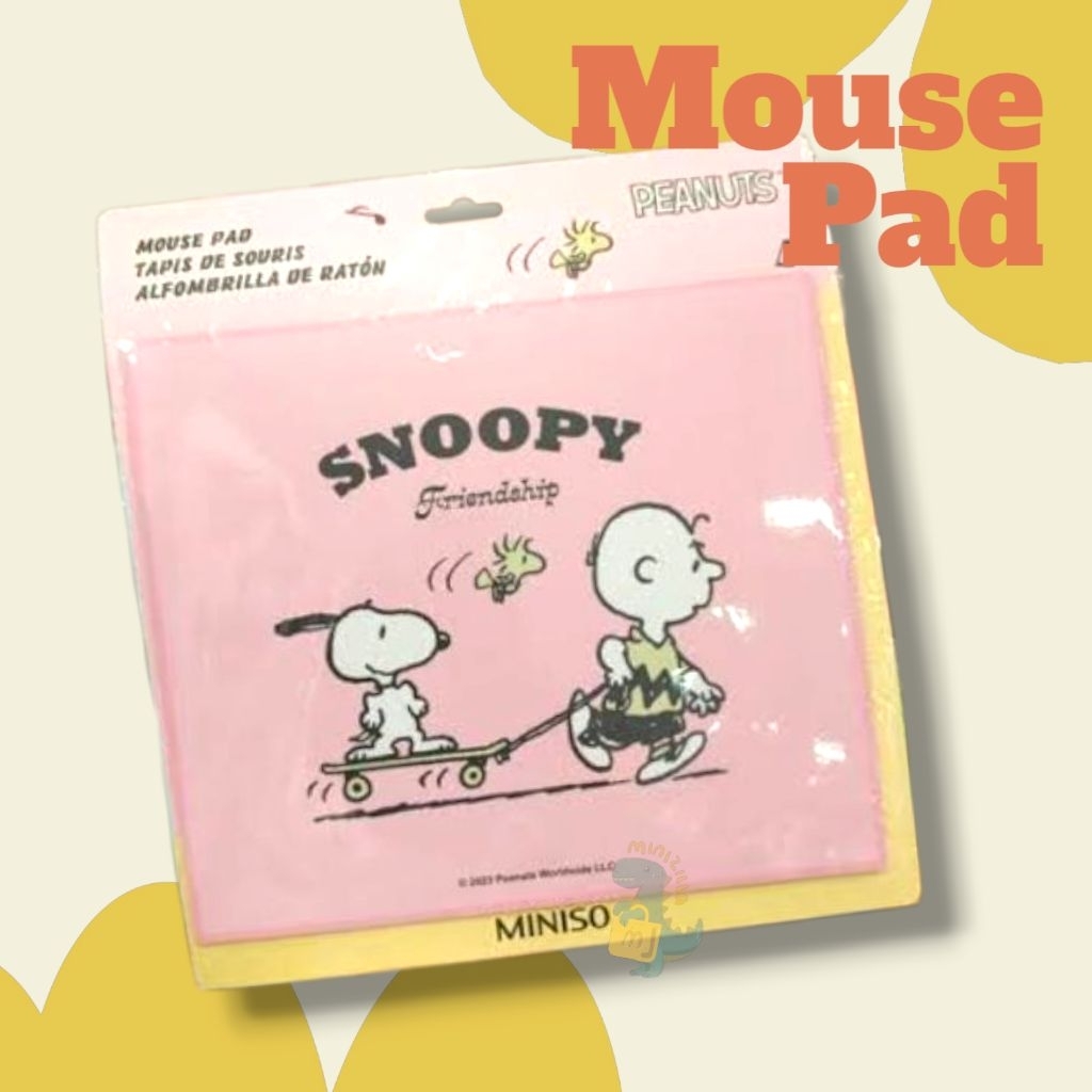 Jual Miniso Snoopy Mouse Pad Alas Mouse Pin Antislip | Shopee Indonesia