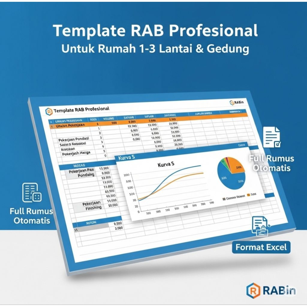 Jual Template Excel RAB lengkap untuk Rumah 1 - 3 lantai dan Gedung 20 ...