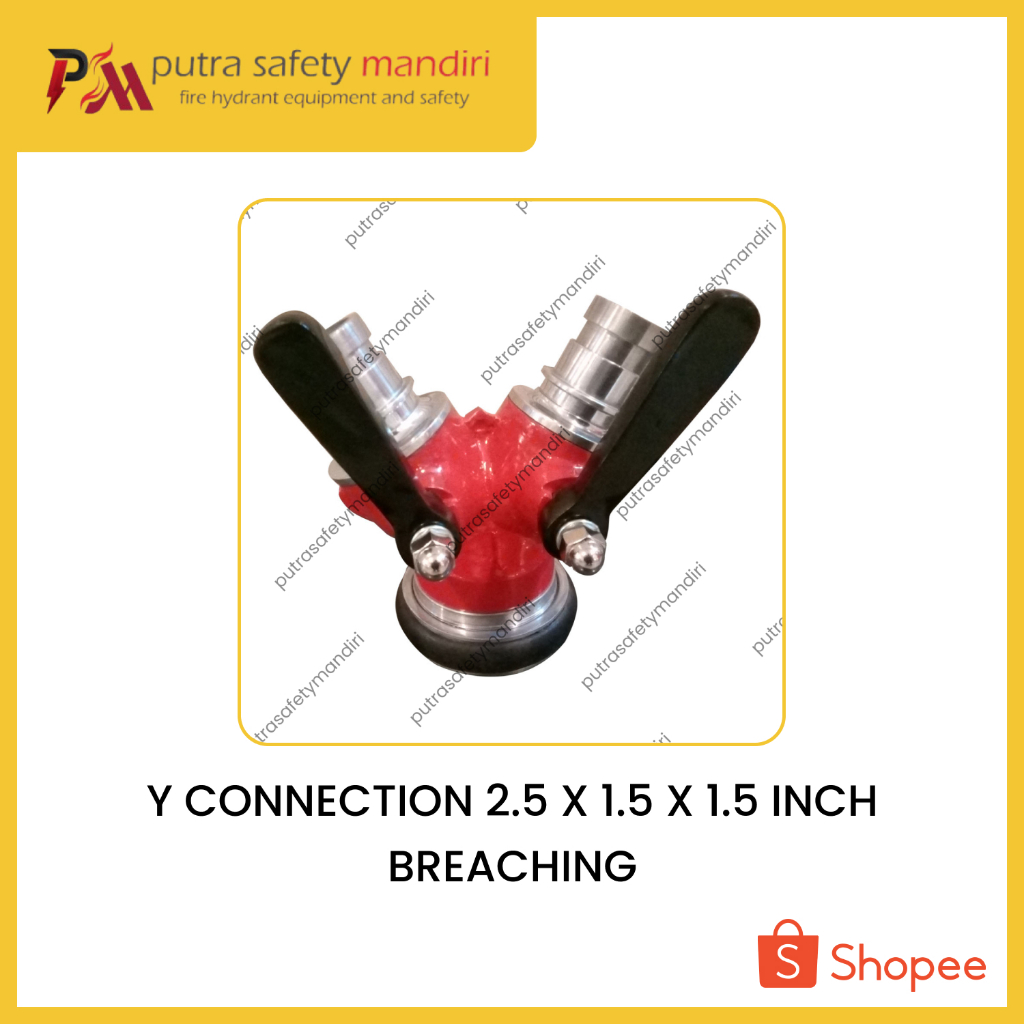 Jual Y CONNECTION 2 HANDLE CABANG HYDRANT PEMADAM SIZE 2.5X1.5X1.5 INCH ...