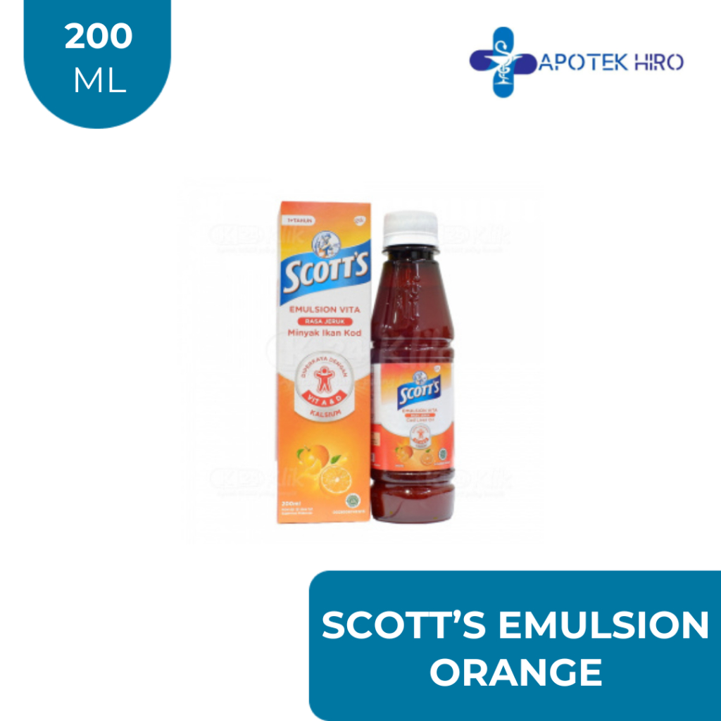 Jual Scott's Emulsion Orange - 200 ML | Shopee Indonesia