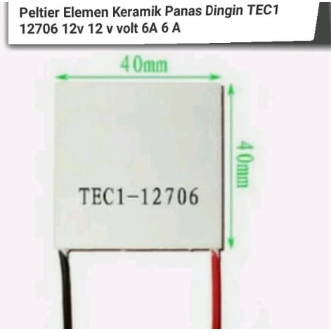 Jual New - Project fan ac TEC-12706 PELTIER 12706 Tech1 12v 6a | Shopee ...