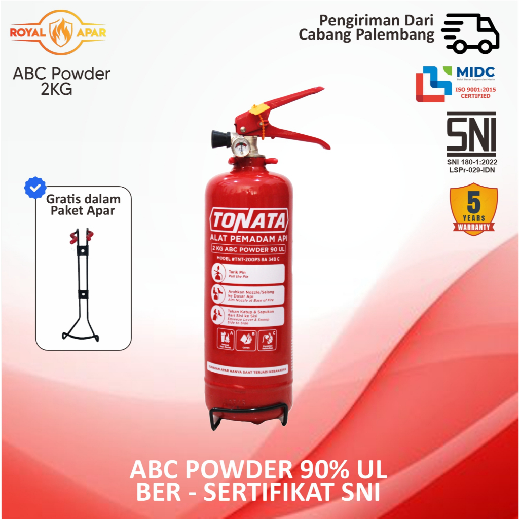 Jual Alat Pemadam Tonata SNI / APAR ABC Powder 2 kg | Shopee Indonesia