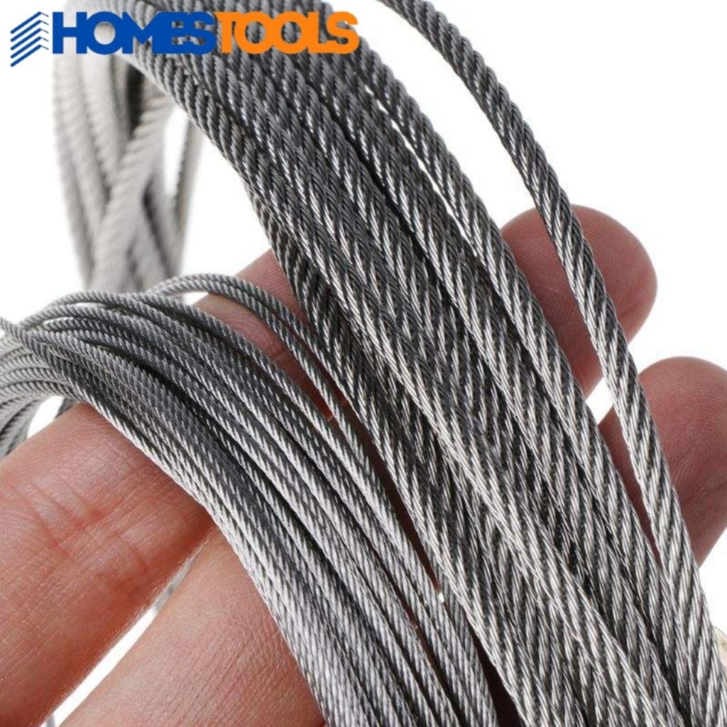 Jual Kawat Sling Tali Kawat Seling Baja Galvanis 1.5 2 3 4 5 6 8 Mm ...