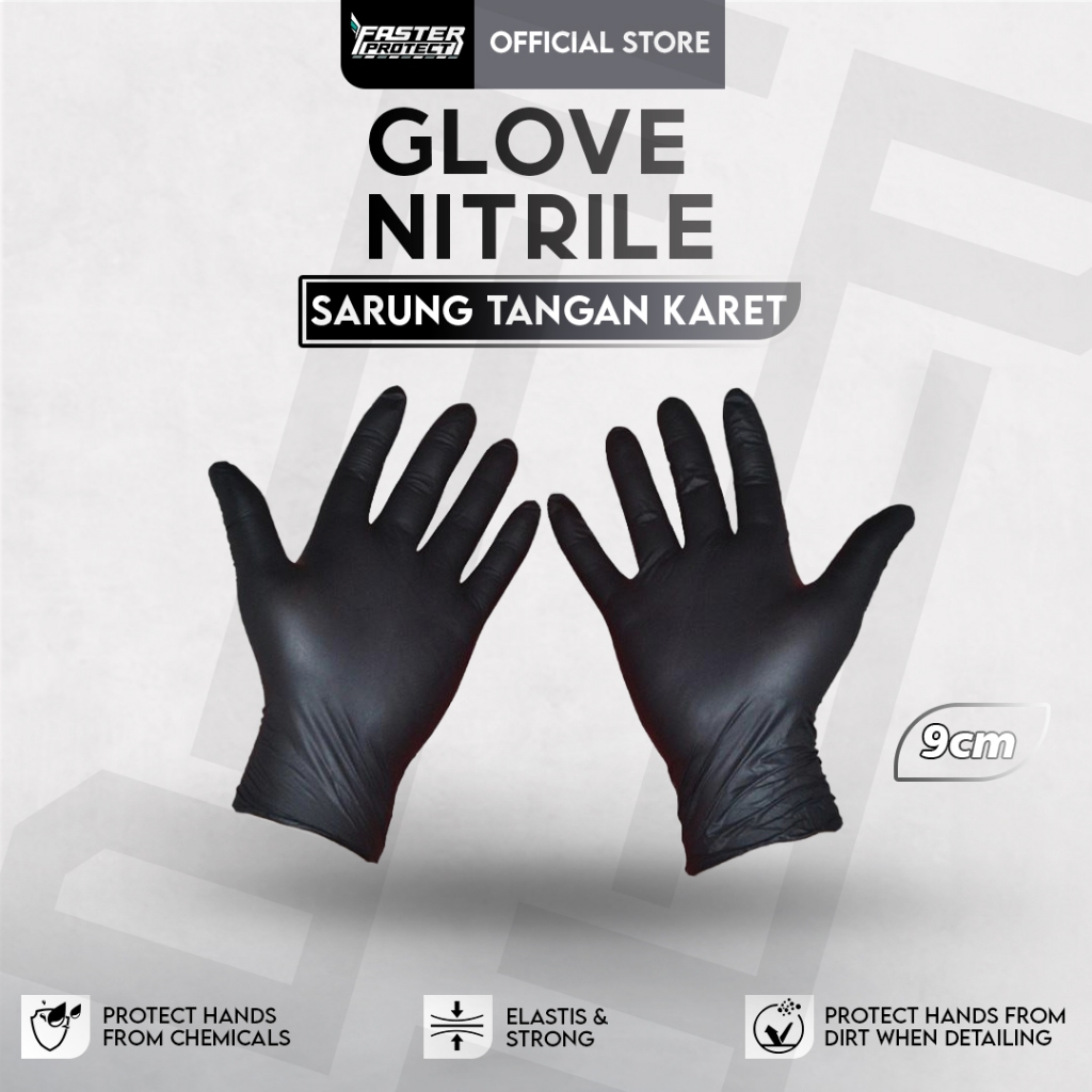 Jual FASTER PROTECT Sarung Tangan Nitrile, Safe Glove, Hand Glove ...