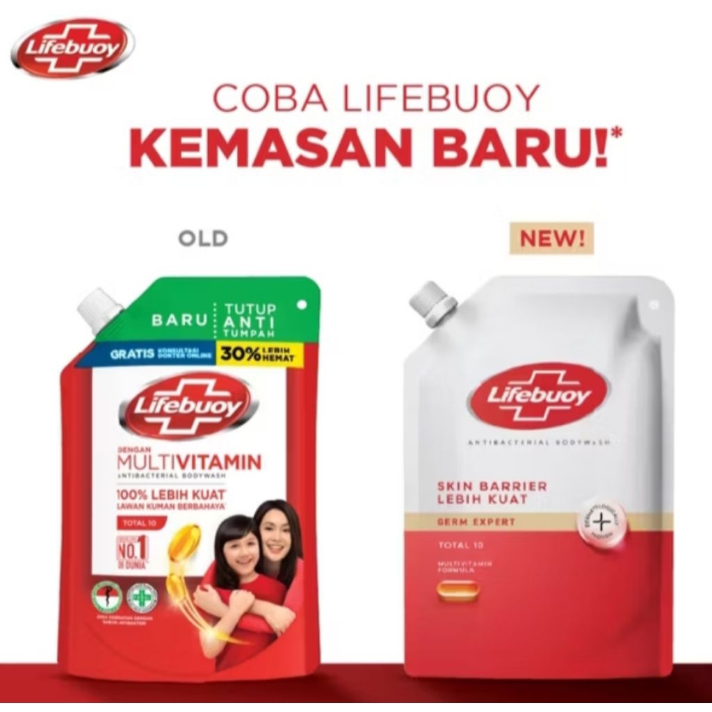 Jual Lifebuoy Sabun Mandi Cair Antiseptik Total 10 Body Wash 800ml ...