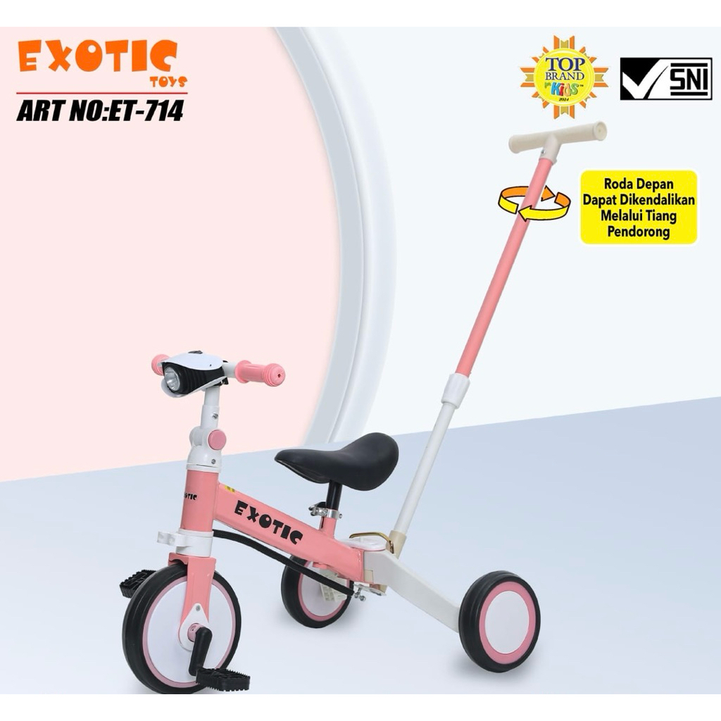 Jual Sepeda Anak merk EXOTIC (3in1) bisa Toddler, Tricycle & Balance ...