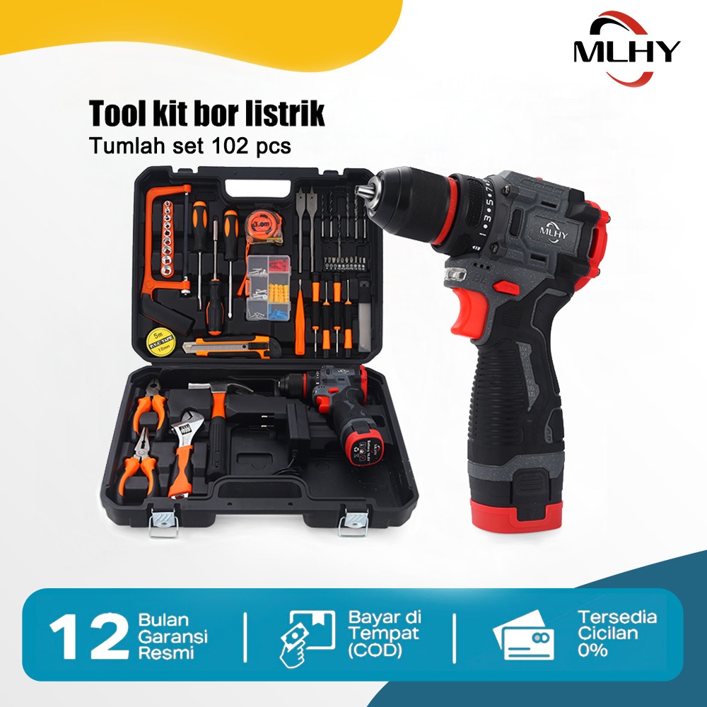 Jual MLHY 102 PCS toolkit bor listrik Satu Set Alat Perkakas Bor ...