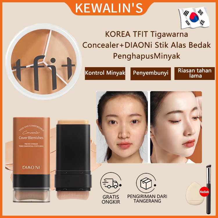 Jual [Ready stock]TFIT Tri-Color Concealer Cover Spots Dark Circles ...