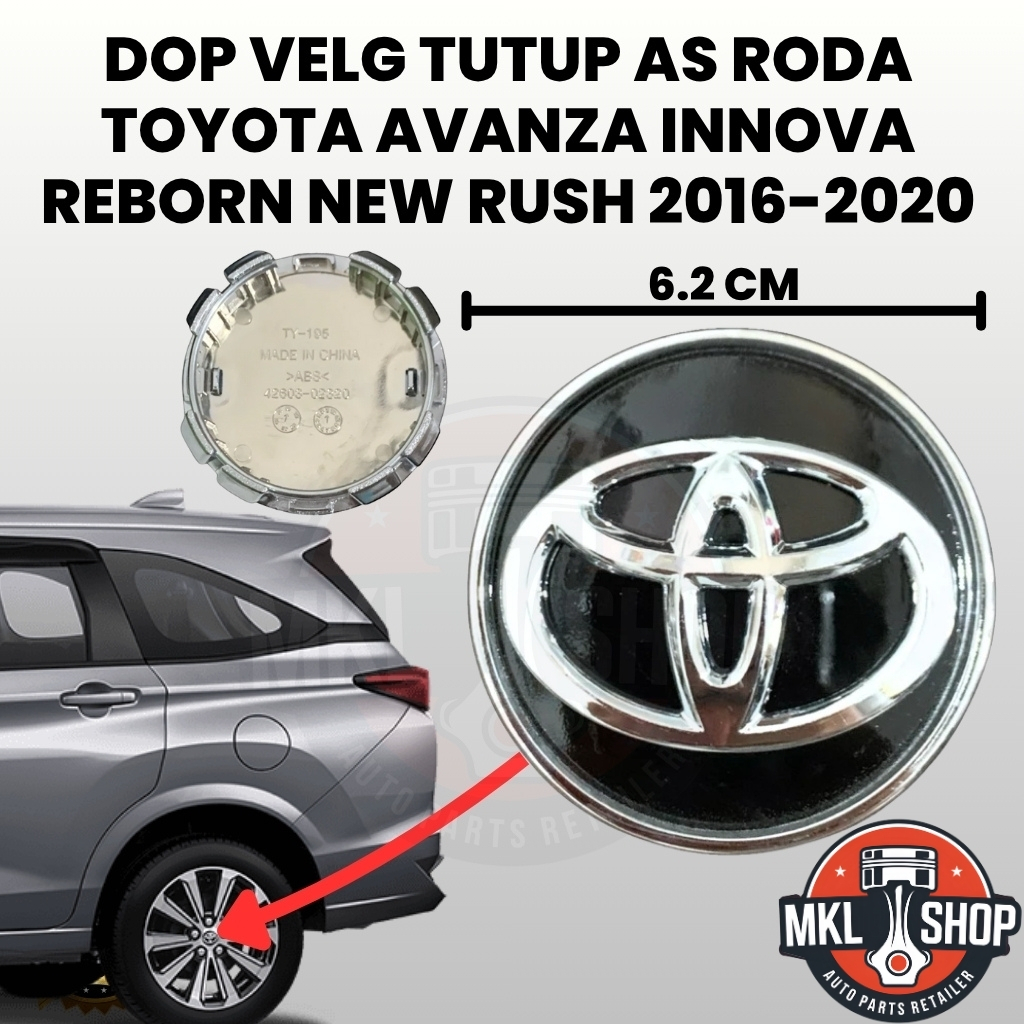 Jual Dop Velg Tutup As Roda Toyota Avanza Innova Reborn New Rush Hitam ...