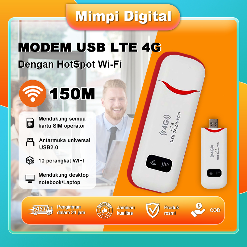 Jual WiFi Modem USB 4G LTE Semua Operator 500Mbps untuk HP Laptop Mifi ...