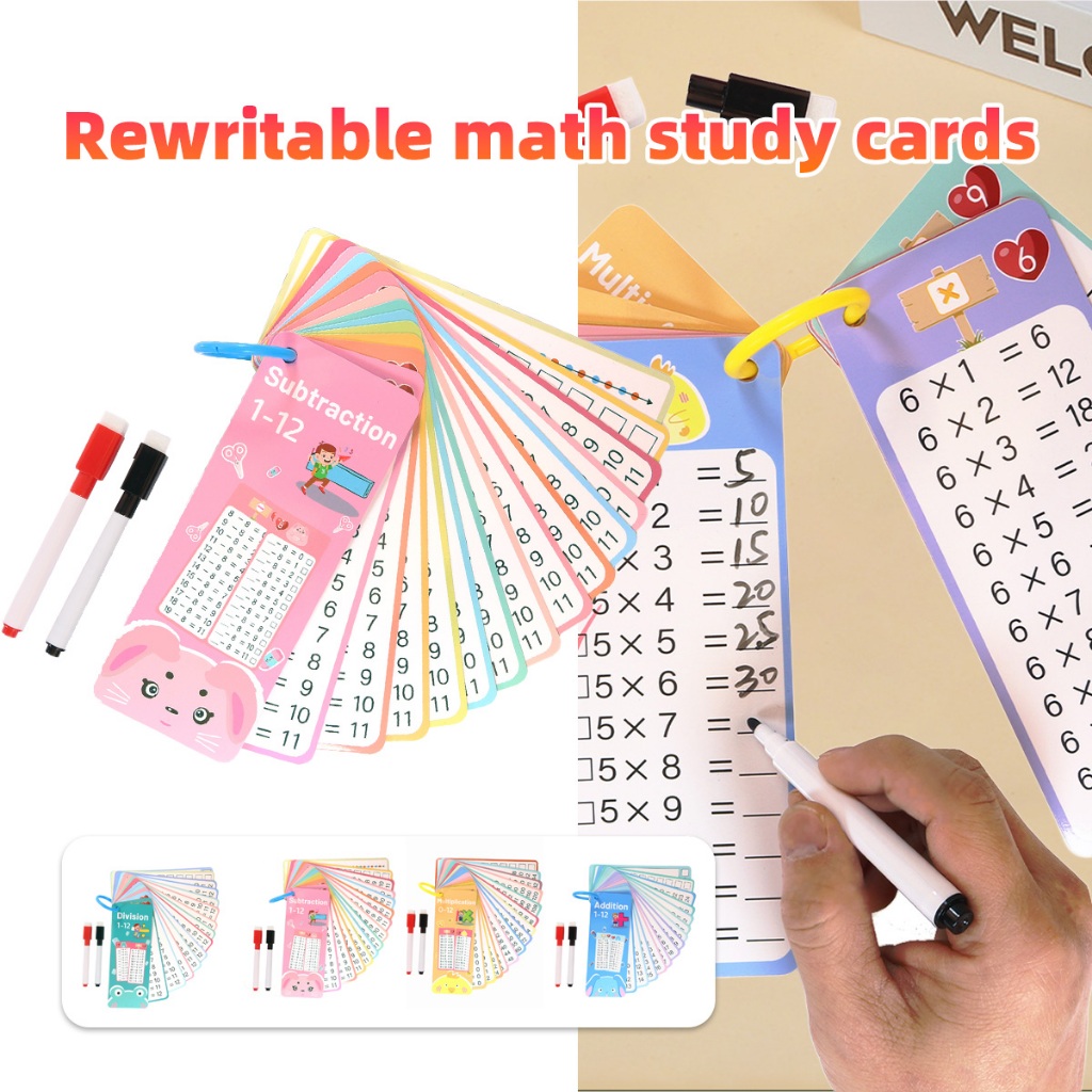 Jual 1Set Flash Card Tabel Perkalian Dan Pembagian Matematika ...