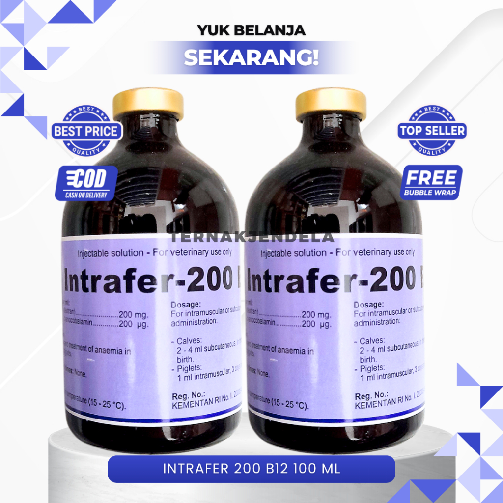 Jual INTRAFER 200 B12 100 ml - Fe + B12 Obat Anemia Meningkatkan ...
