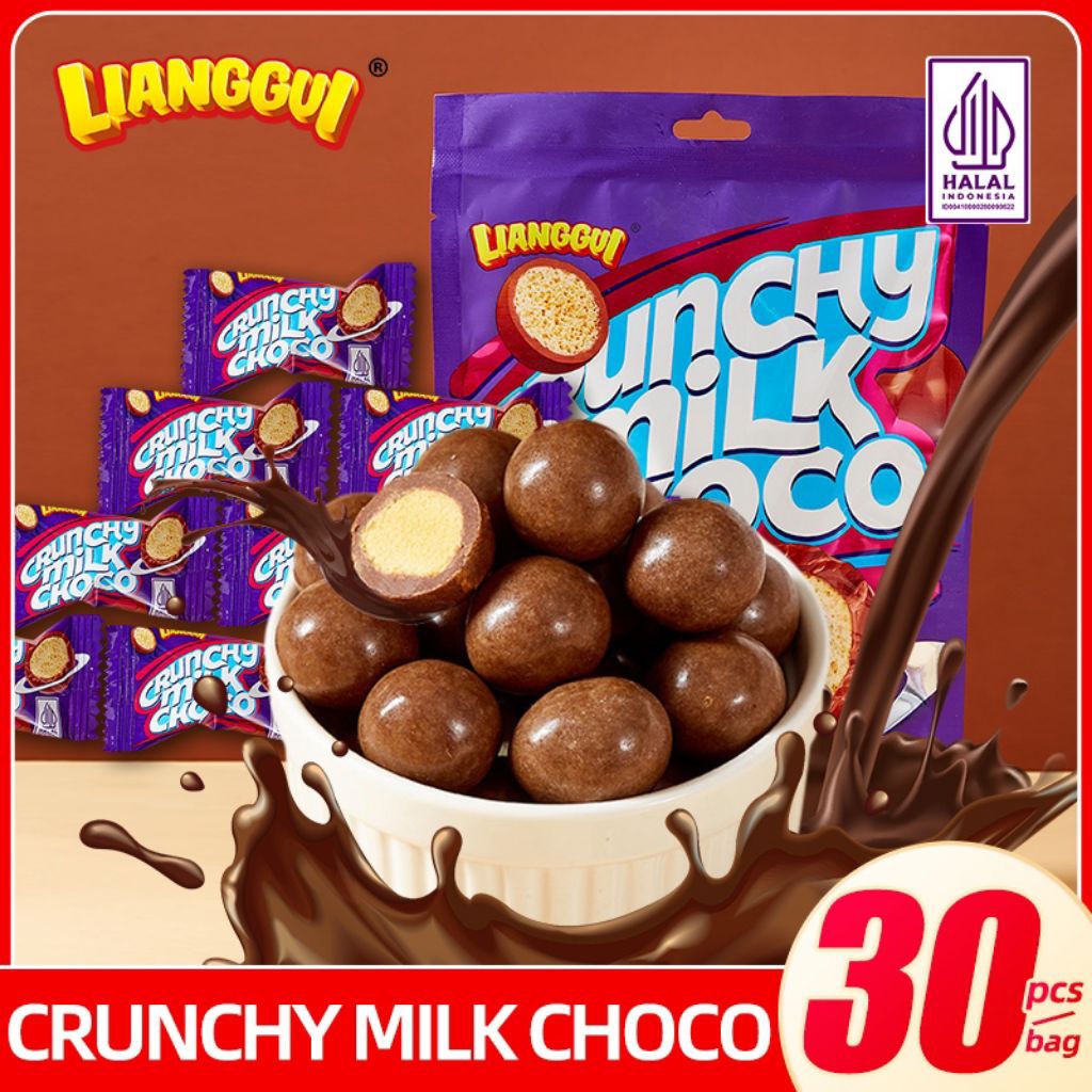 Jual Lianggui Crunchy Milk Choco Choklat Yang Crunchy Dengan Rasa Susu ...