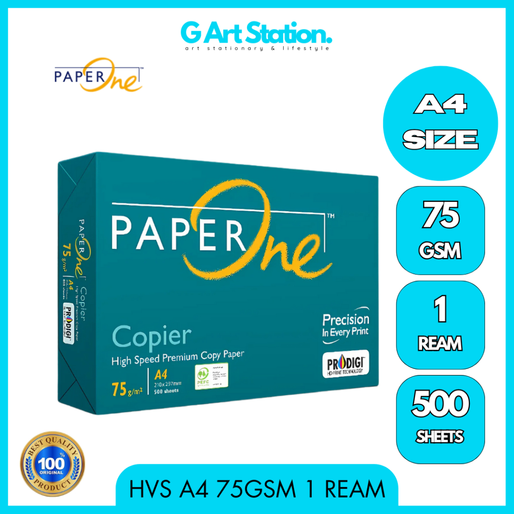 Jual PAPERONE Kertas HVS A4 75gsm Copier 1 Rim / 500 Lembar Kertas HVS ...
