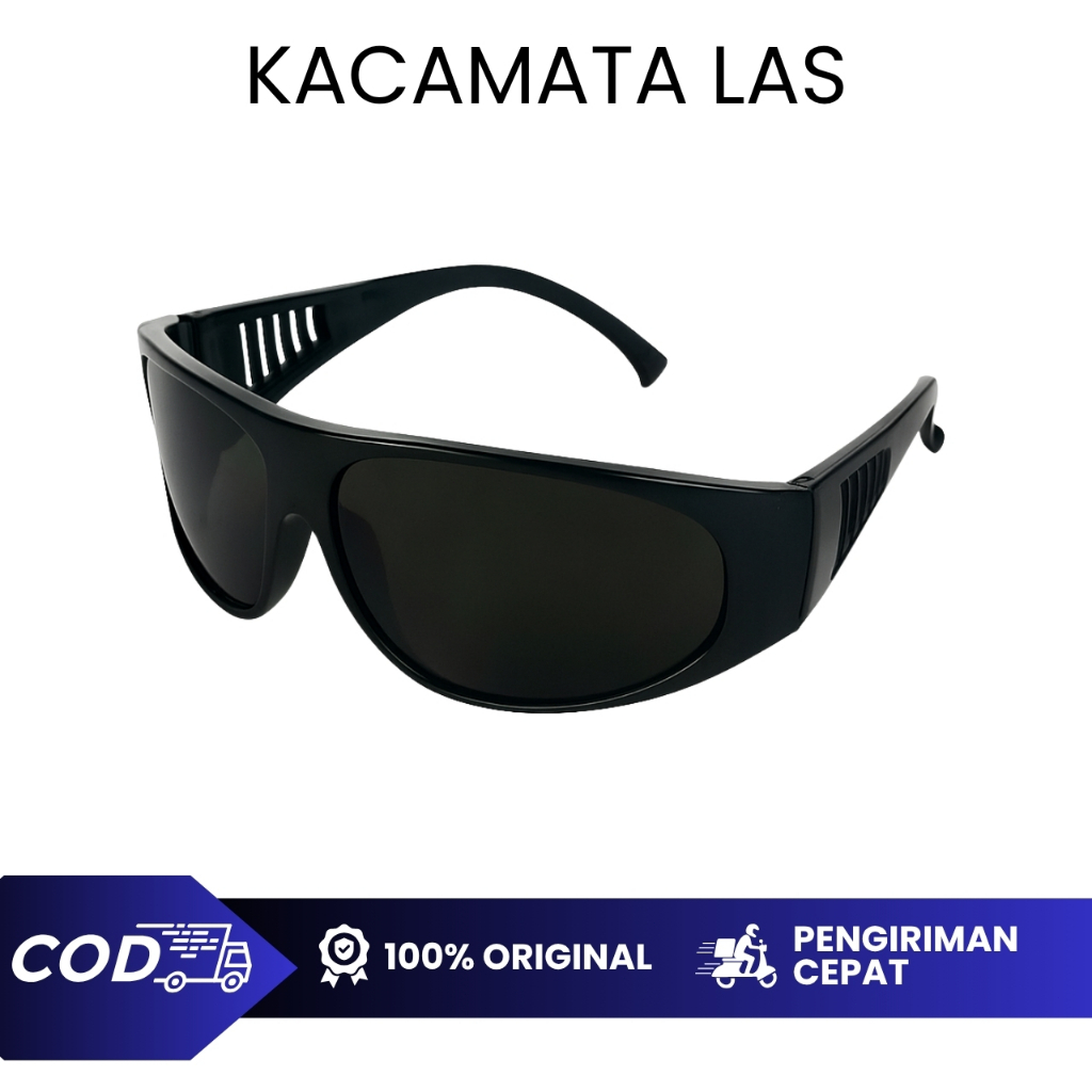 Jual KACAMATA LAS SAFETY HITAM PEKAT ANTI RADIASI / ANTI PECAH HITAM ...