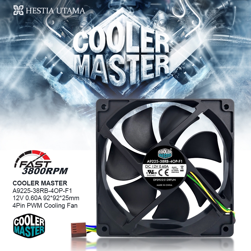Jual Kipas Pendingin Fan Pc 9cm Cooler Master A9225-38RB-4OP-F1 4 pin ...