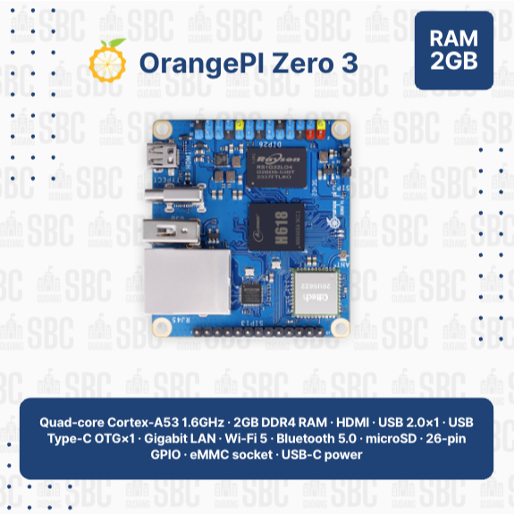 Jual Orange Pi Zero 3 - 2GB RAM | Shopee Indonesia