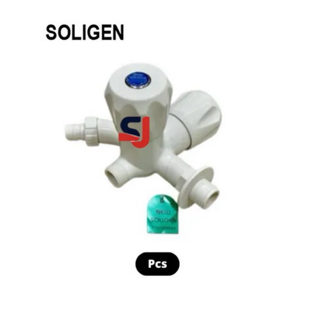 Jual Soligen Stop Kran Cabang 2 PVC S10 Pcs/ STOP KRAN AIR CABANG ...