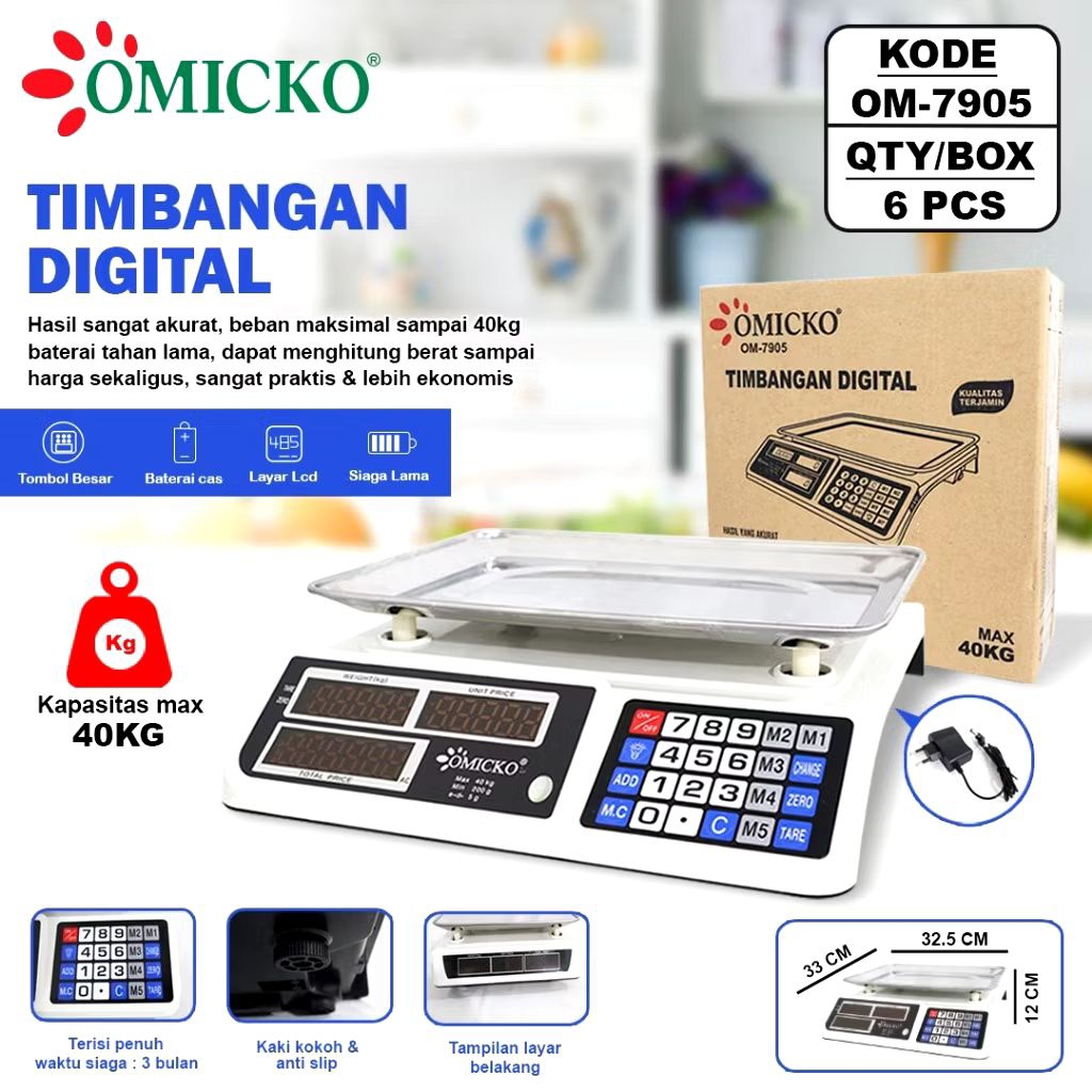 Jual Timbangan Digital 40 KG Timbangan Buah, Sayur, Dll Max 40 KG ...