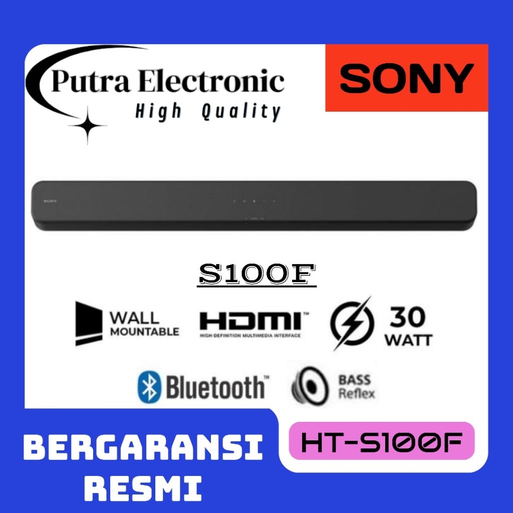 Jual SONY SINGLE SOUNDBAR HT-S100F / ht-s100 | Shopee Indonesia