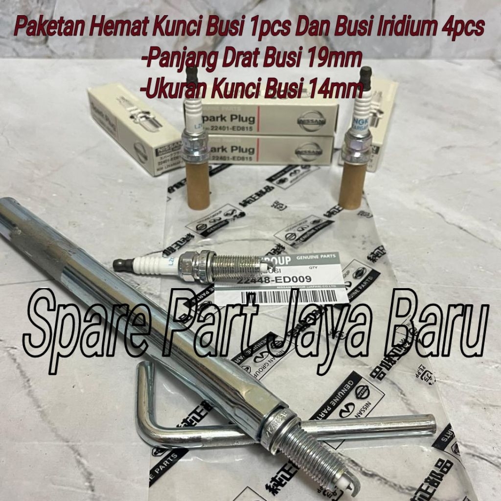 Jual Paketan Hemat Kunci Busi 14mm 1pc Busi Iridium 4pc Nissan Grand ...