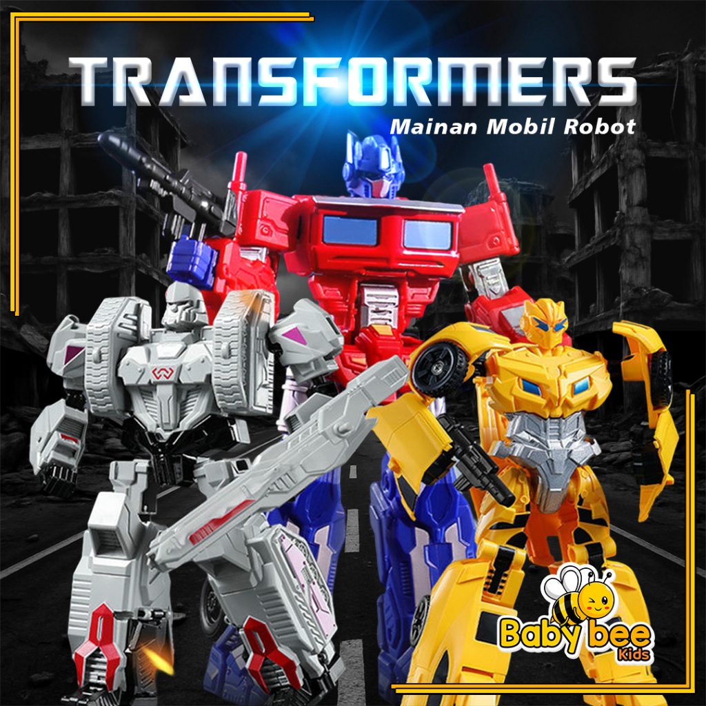 Jual Mainan Robot Transformer Optimus Prime Megatron Bumble Bee Main ...