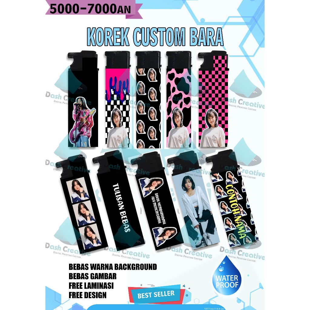 Jual (COD) Korek Bara Custom DAN Barcode Spotify Free Desain. BEBAS ...