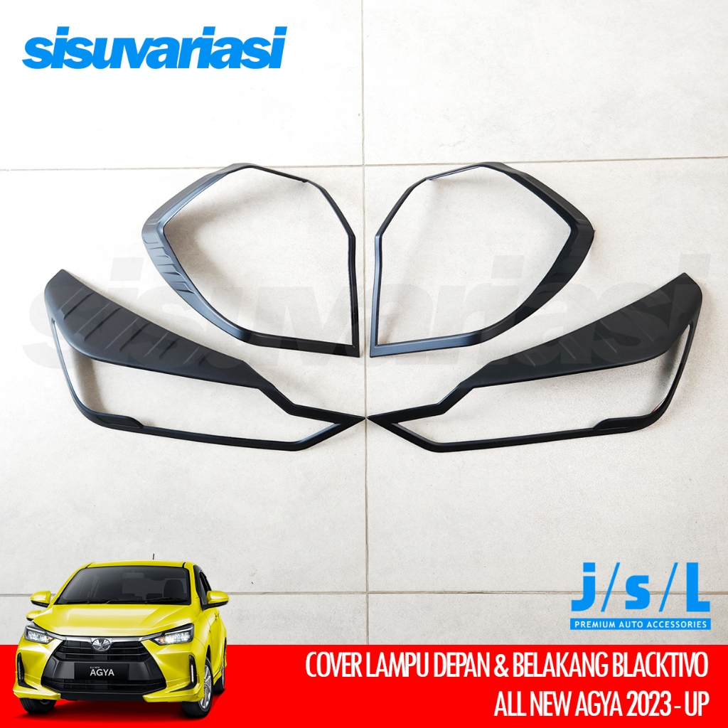 Jual Cover List Lampu Depan Belakang Agya 2023 2024 2025 Hitam Doff JSL ...