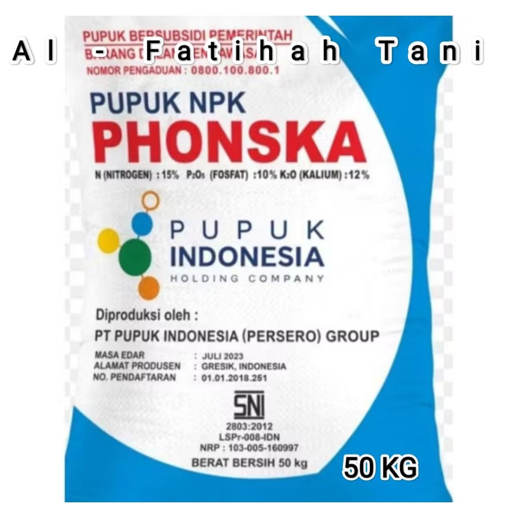 Jual Pupuk NPK Phonska 50Kg Pupuk penyubur, Buah, Kebutuhan Tani ...