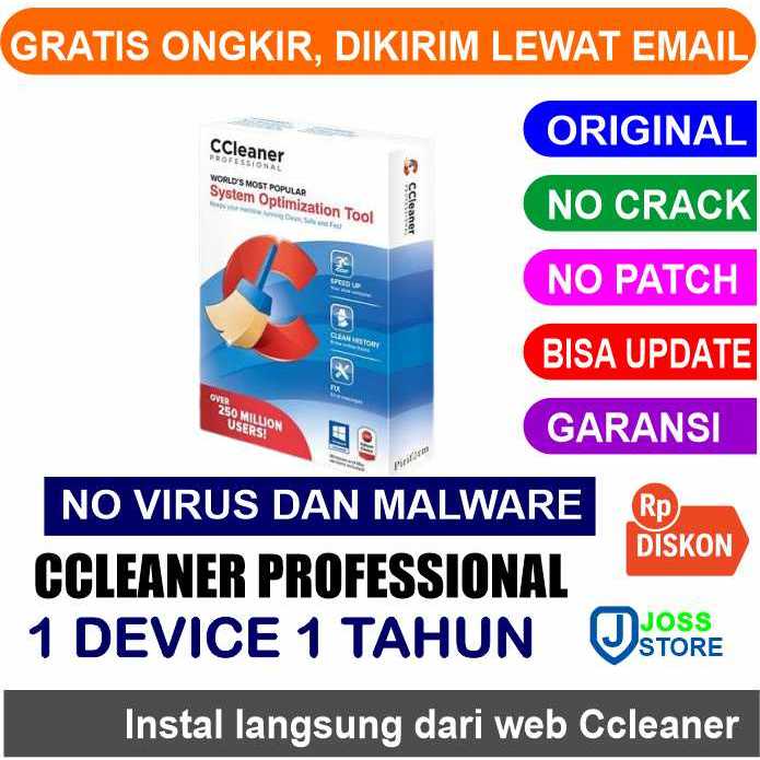 Jual CCLEANER PROFESIONAL RESMI ORIGINAL 1 DEVICE 1 TAHUN, GARANSI ...