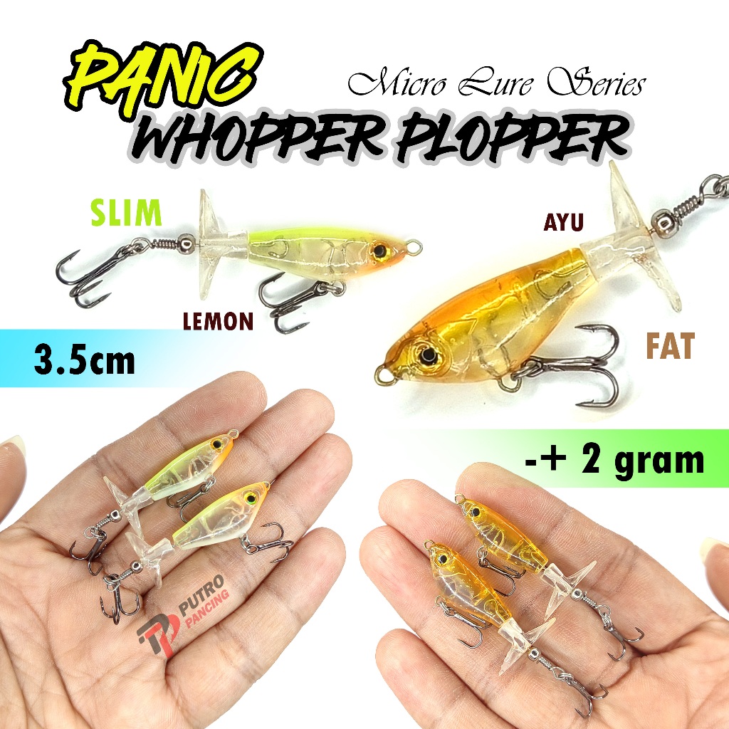 Jual Lure Micro Casting PANIC WHOPPER PLOPPER GP Umpan Casting Hampala ...