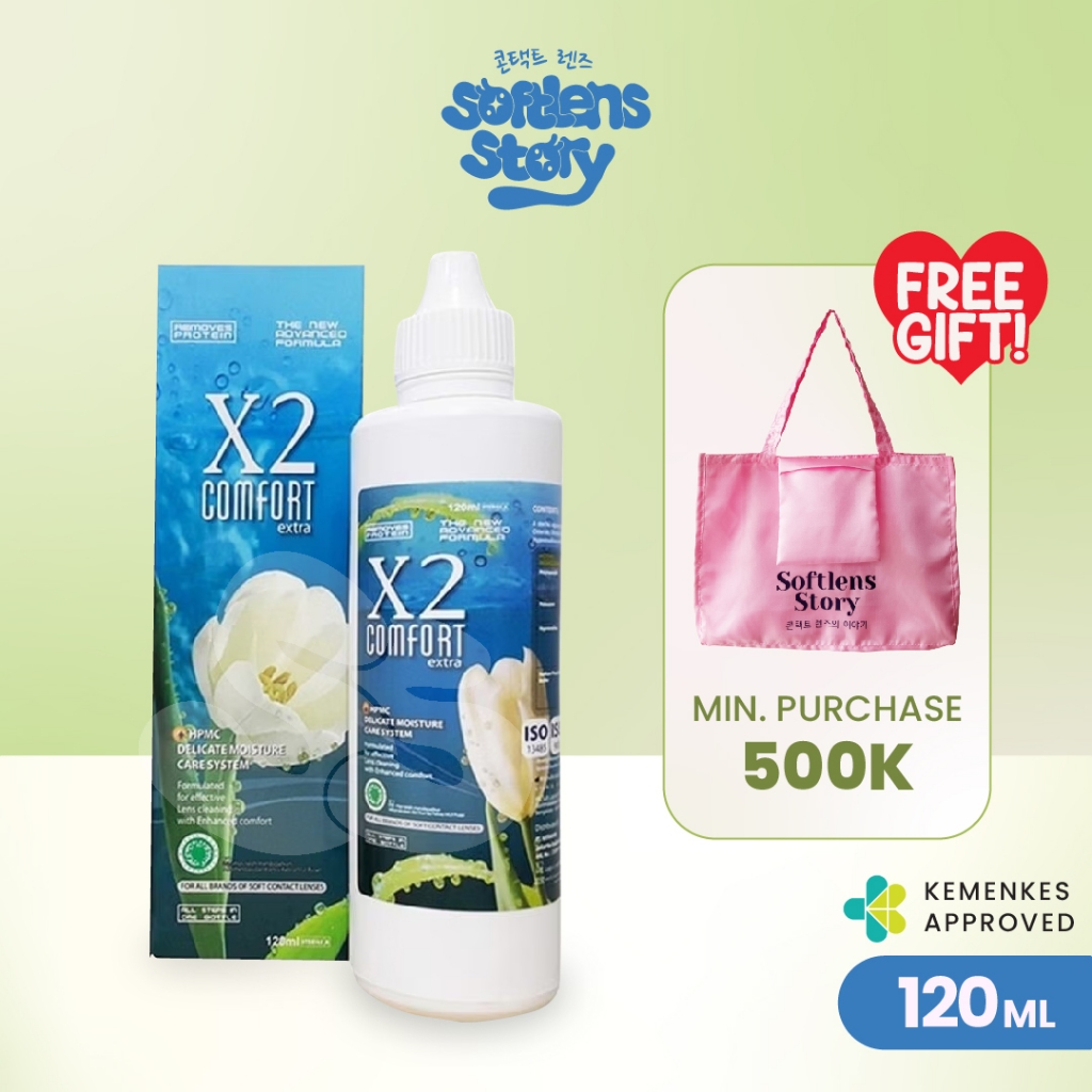 Jual X2 Comfort 120ml Solution Air Softlens | Shopee Indonesia