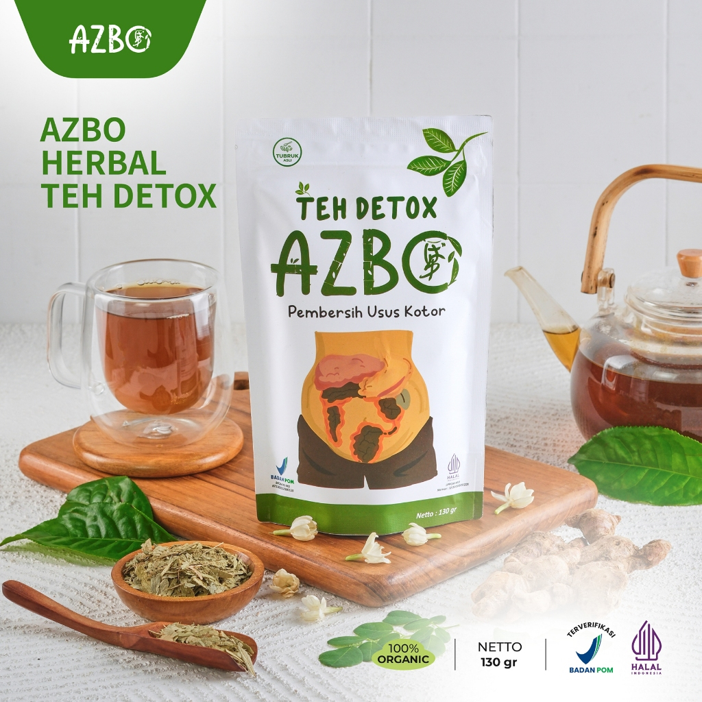 Jual AZBO Teh Detox - Slimming Tea Detox Usus Kotor [1 Pcs 130 Gr ...