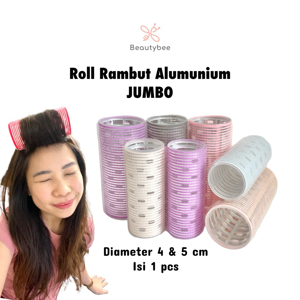 Jual BEAUTYBEE ROLL RAMBUT ALUMUNIUM VELCRO JUMBO 5 CM 4 CM TAHAN PANAS ...