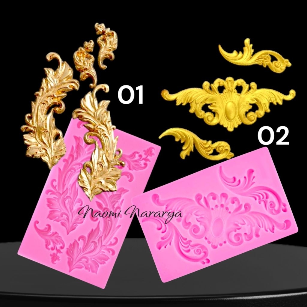Jual Cetakan silikon ornamen cetakan ukiran, cetakan mahkota relief ...