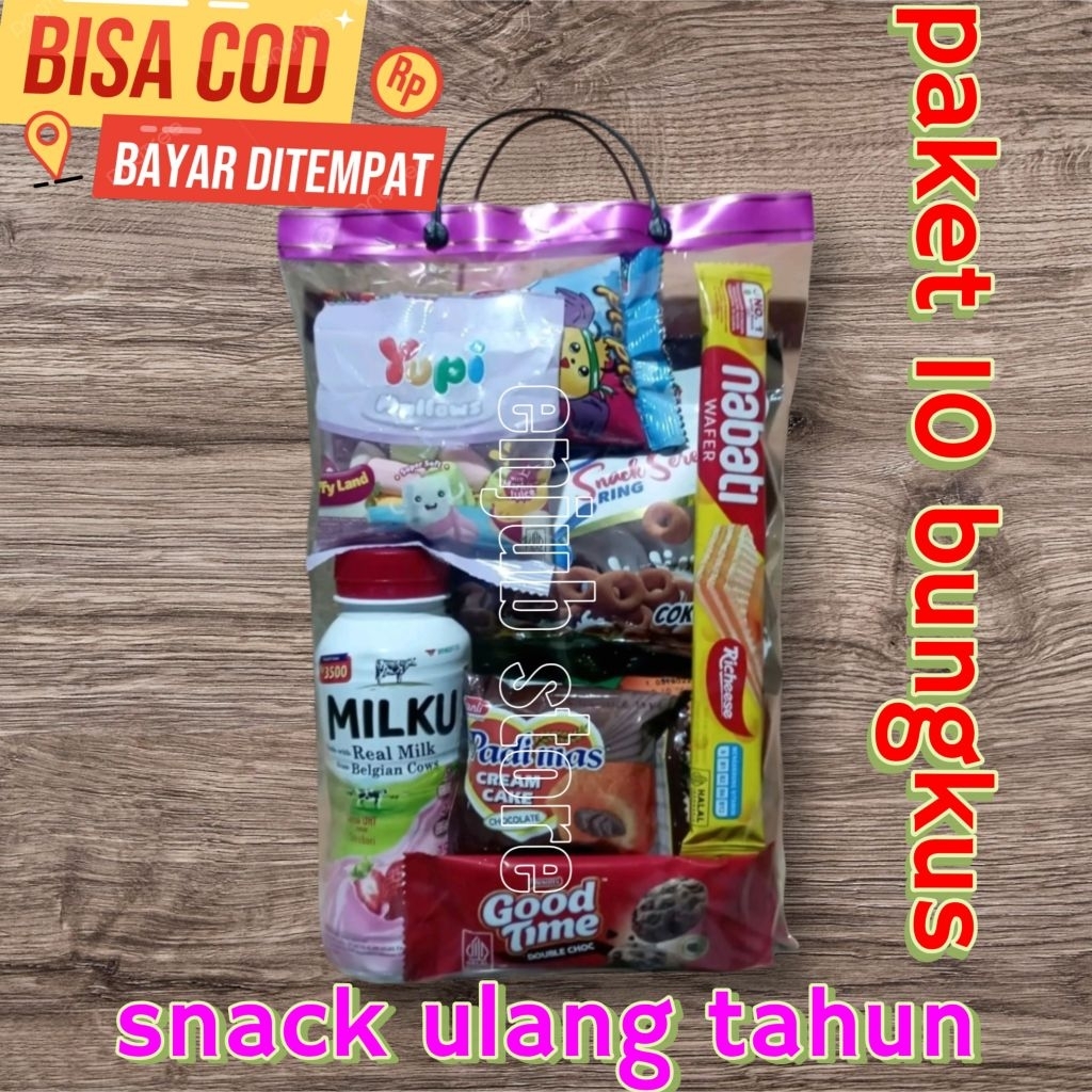 Jual BELI 30 BONUS 1 PAKET SNACK ULANG TAHUN PRAKTIS ELEGAN 1 BUNGKUS ...