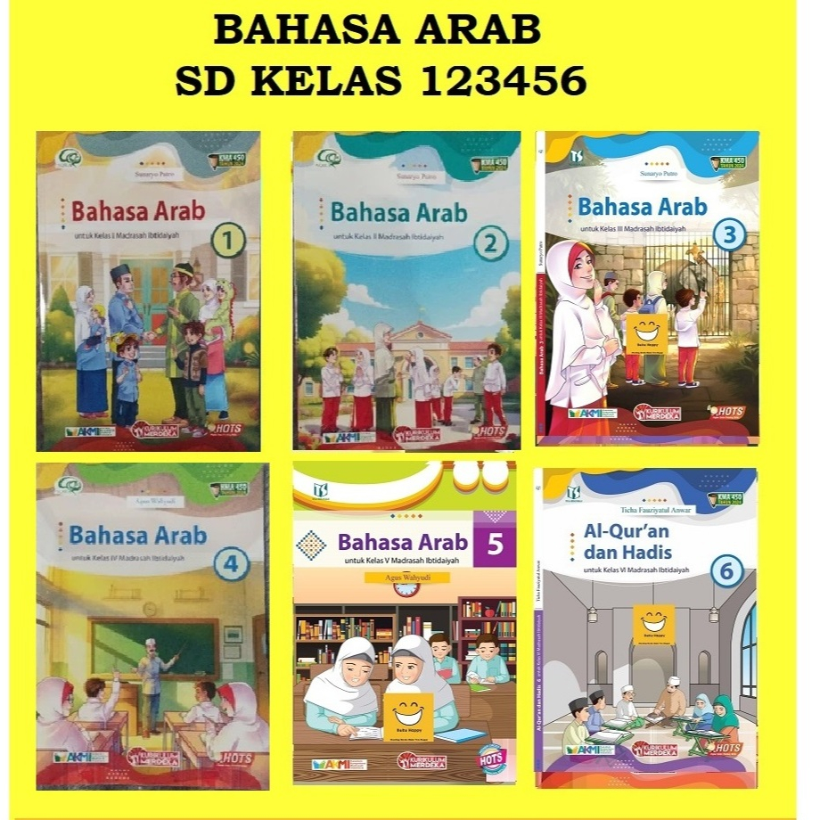 Jual Buku Bahasa Arab SD MI KELAS 1 2 3 4 5 6 AQILA HOTS KURIKULUM MERDEKA / REVISI KMA 450 ...