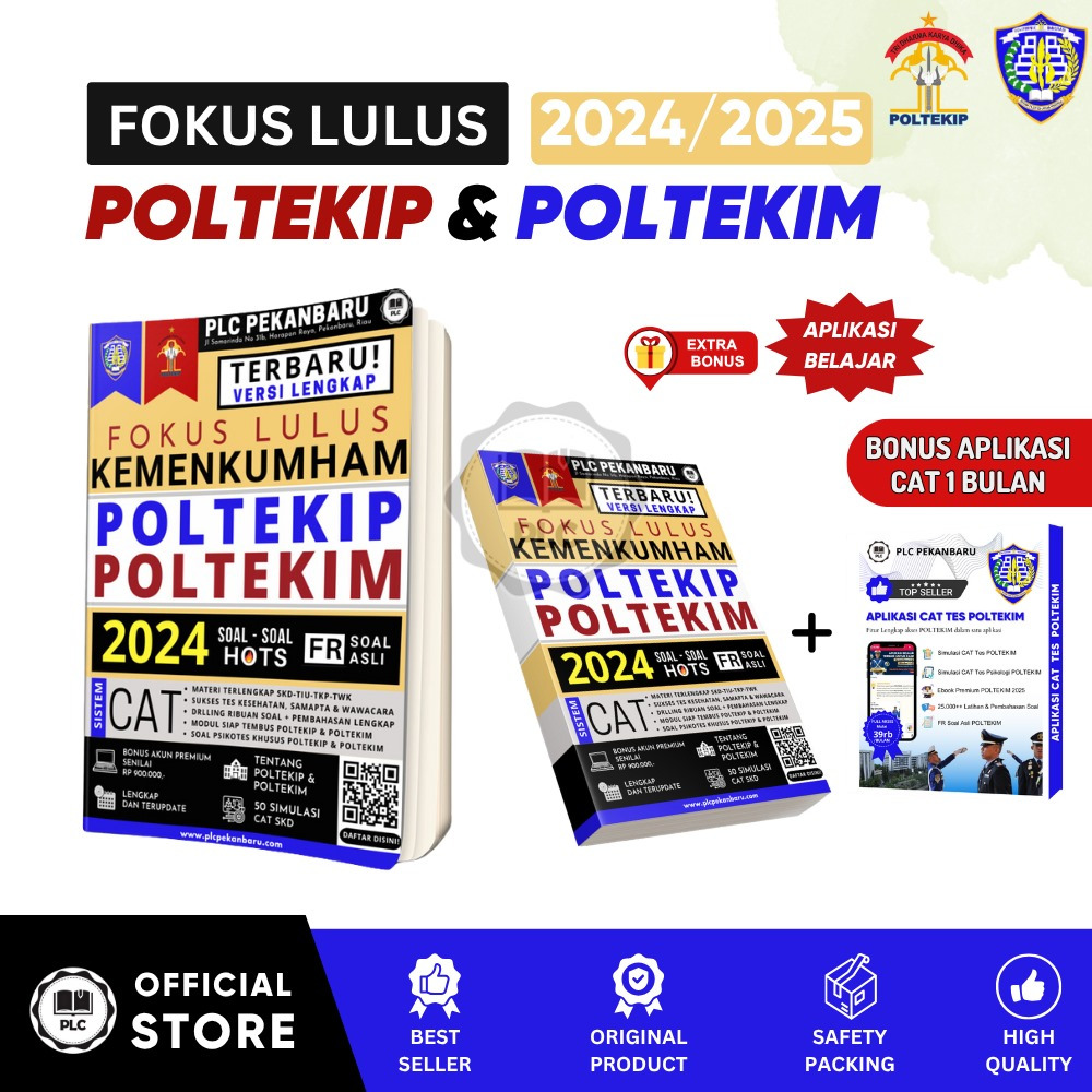 Jual Buku Poltekim Poltekip Kemenkumham Buku Persiapan Masuk Poltekip ...