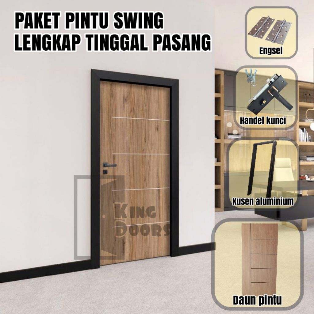 Jual Satu set pintu kusen lengkap | Pintu minimalis | pintu kamar murah ...