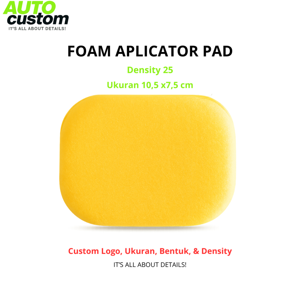Jual CUSTOM FOAM APLICATOR PAD - Custom Spons Cuci Motor Mobil Logo ...