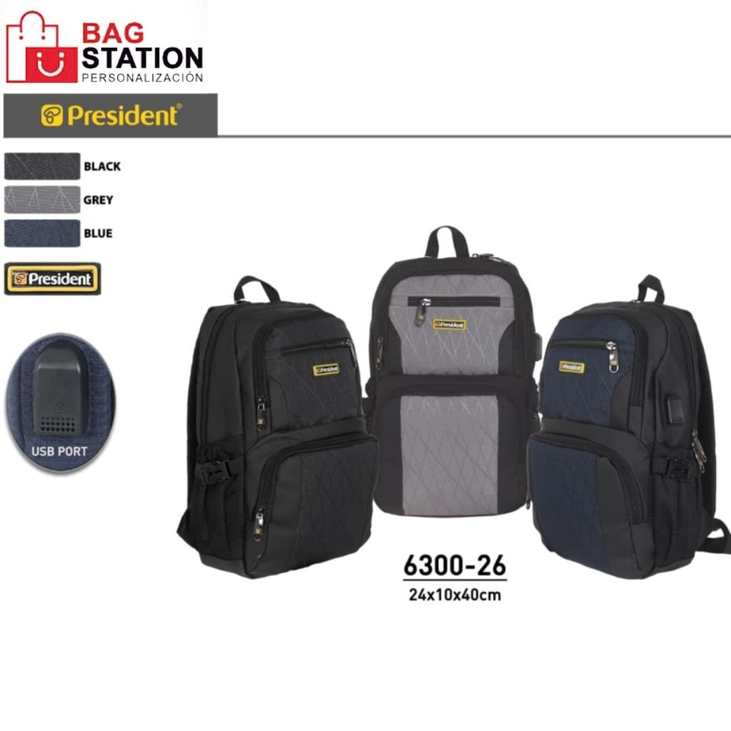 Jual NEW BACKPACK PRESIDENT 15L USB ORIGINAL TAS RANSEL KECIL SIMPLE ...