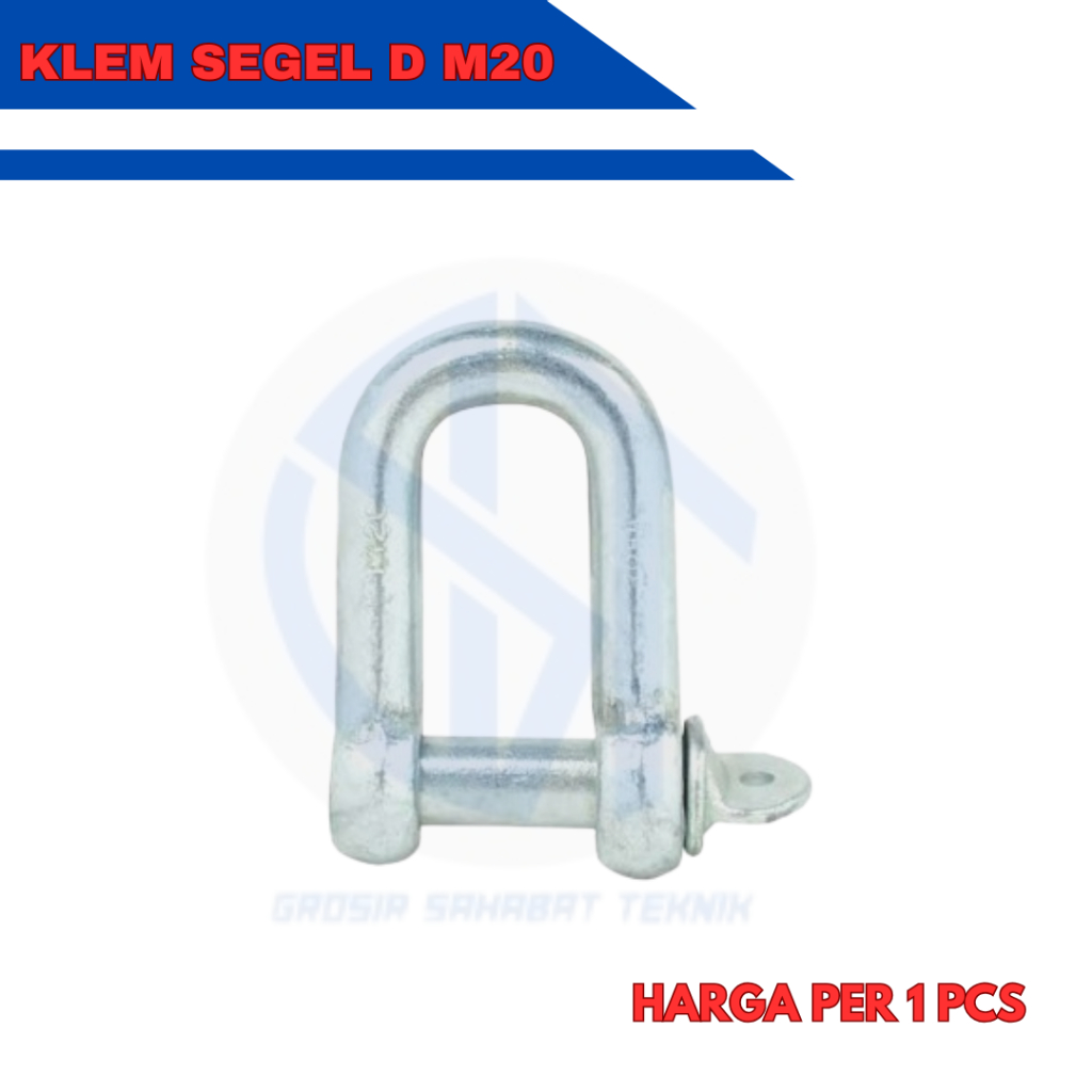 Jual Klem Segel D M20 Clamp Shackle 3/4 inch Penyambung Rantai Besi ...
