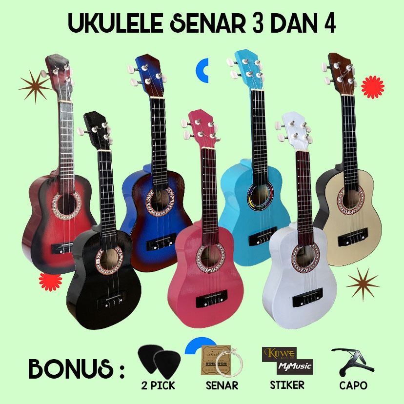 Jual Ukulele Senar 4 Soprano 21 inch | Shopee Indonesia