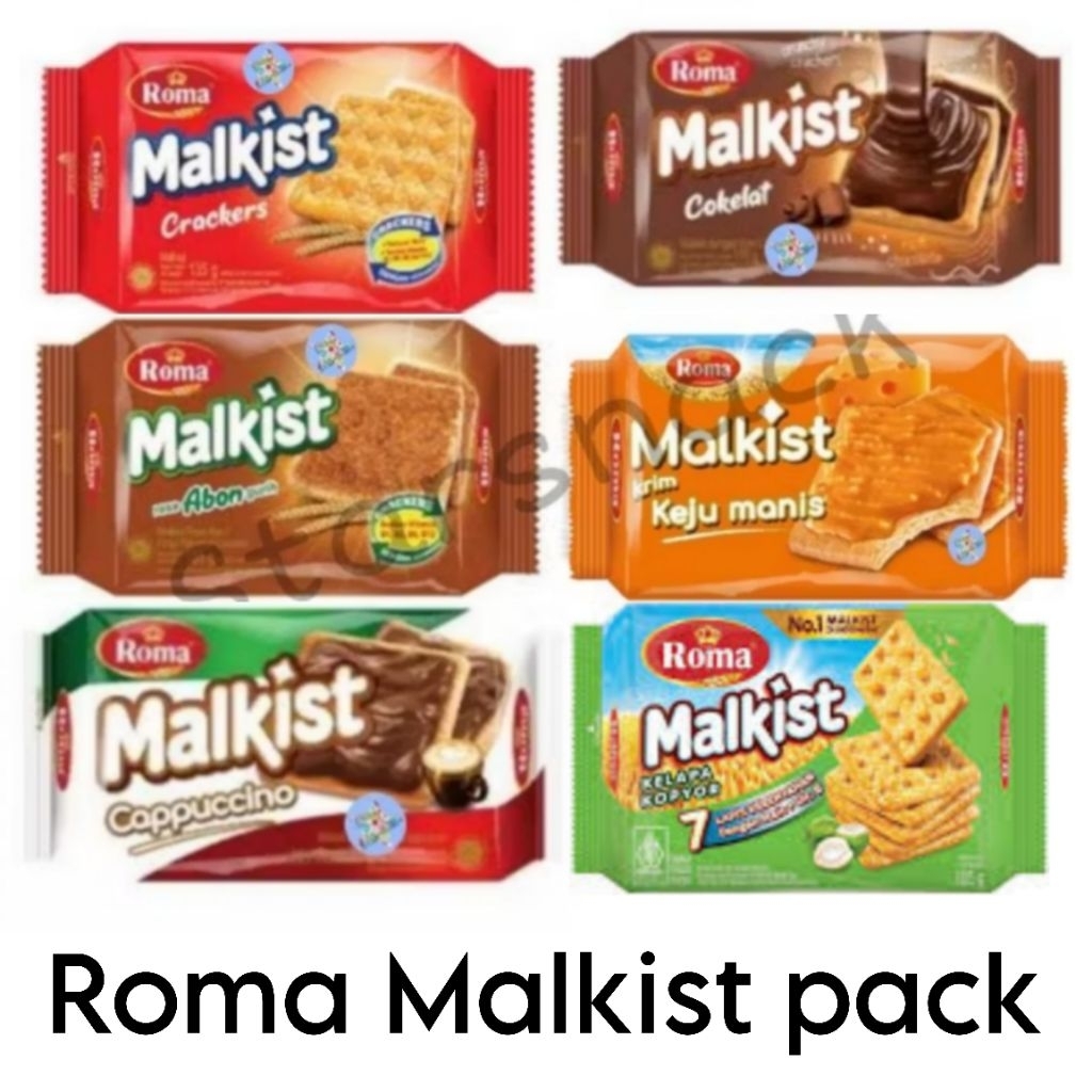 Jual Roma Malkist Cappucino coklat kelapa kopyor pack 90-105gr | Shopee ...